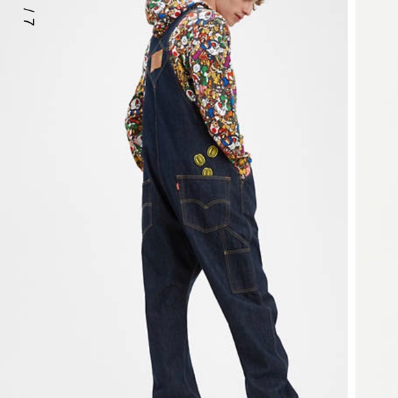 Levi's | Jeans | Levis X Super Mario Overalls Large And Small Sizes ...
